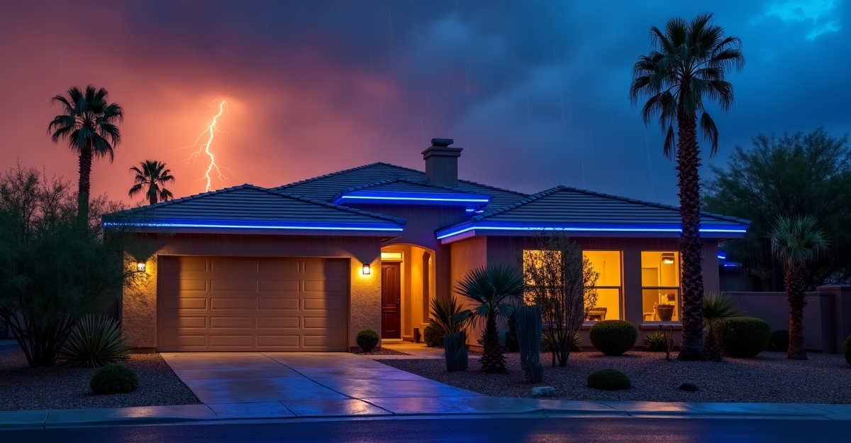 How Permanent Lighting Handles Monsoon Weather - Big Pig Smart Lighting